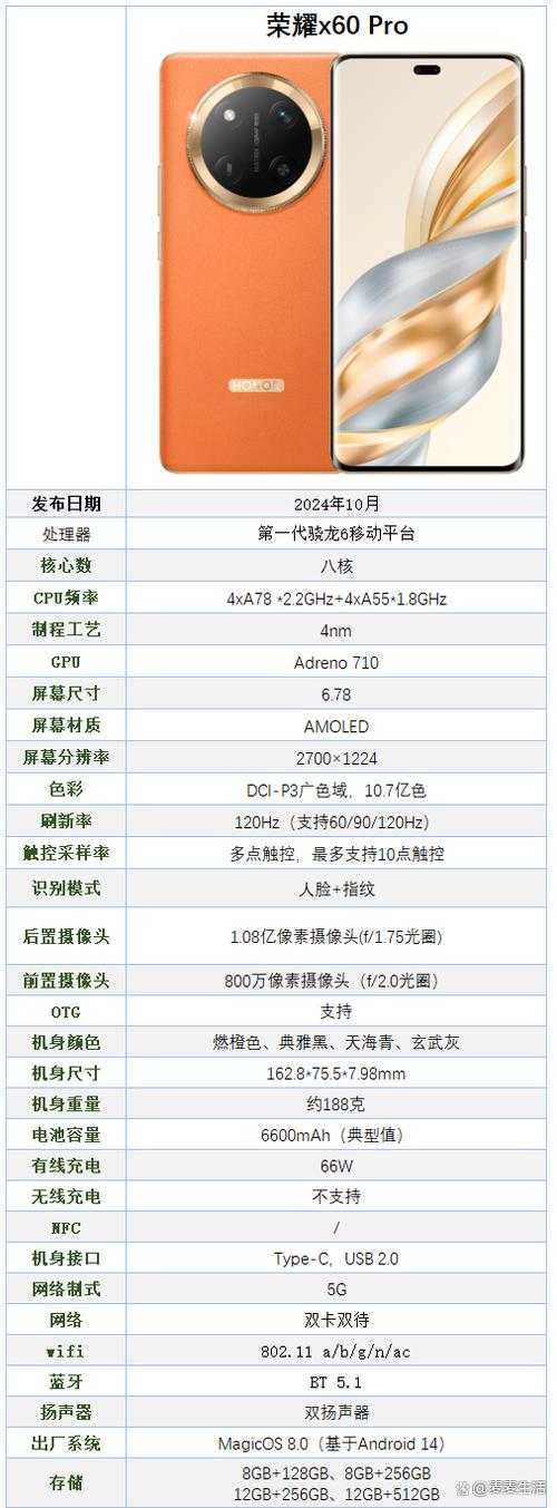 荣耀x60pro参数配置详情图标