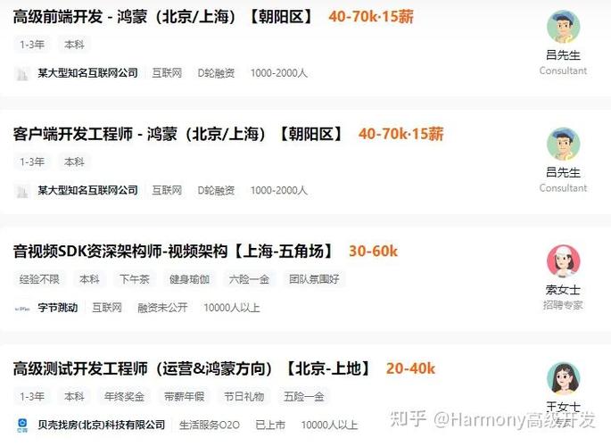 鸿蒙开发工程师招聘截图