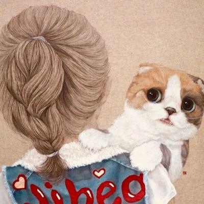 猫奴女生头像图标