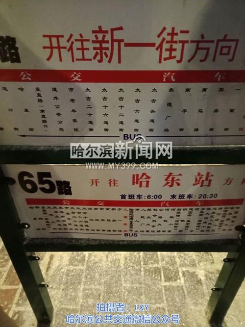 哈尔滨65路公交线路缩略图