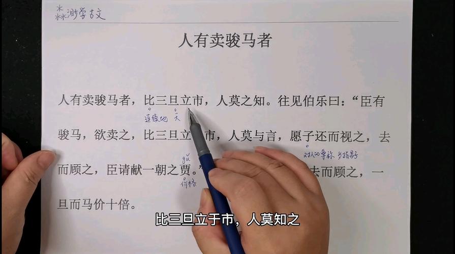 人有卖骏马者文言文翻译
