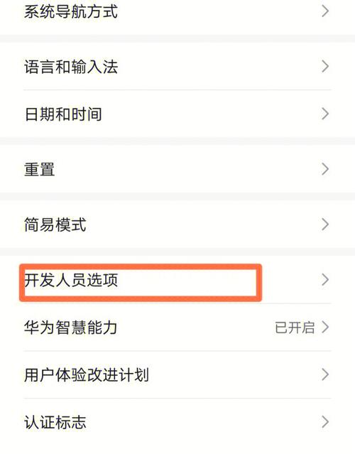 华为开发者模式干嘛的截图