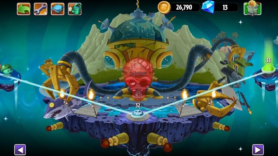 pvz2巨浪沙滩无限钻石破解版图标