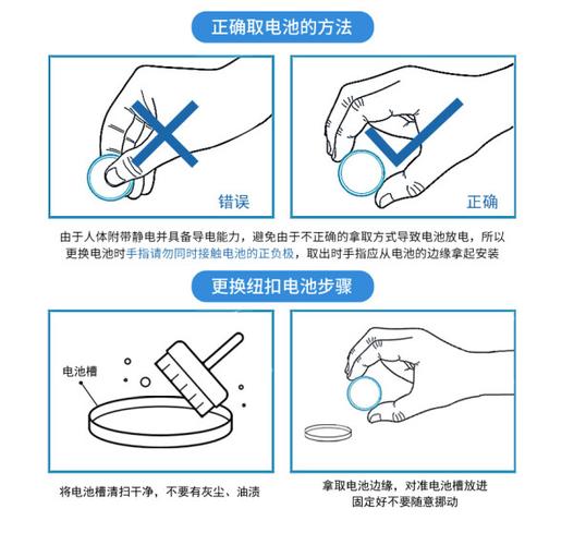 纽扣电池正确安装图图标