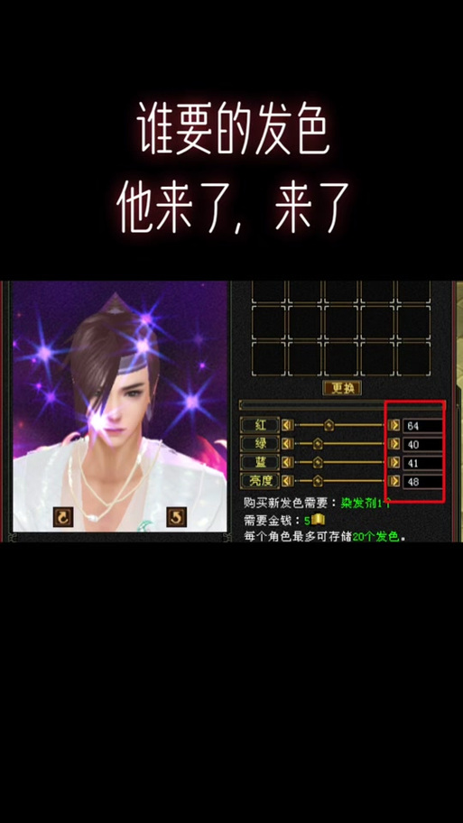 天龙八部稀有发色截图