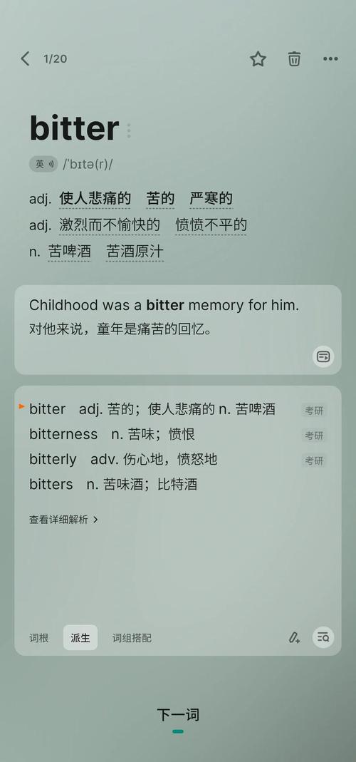 bitter的用法图标
