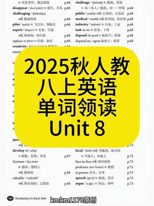 人教版八年级下册英语单词表图标