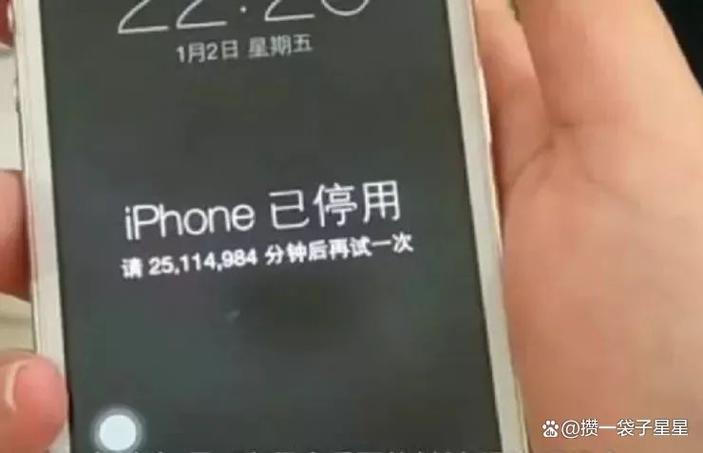 苹果手机多次输入密码错误已停止图标