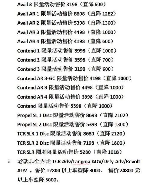 捷安特大公主价格表图标