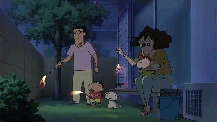 蜡笔小新一家过新年