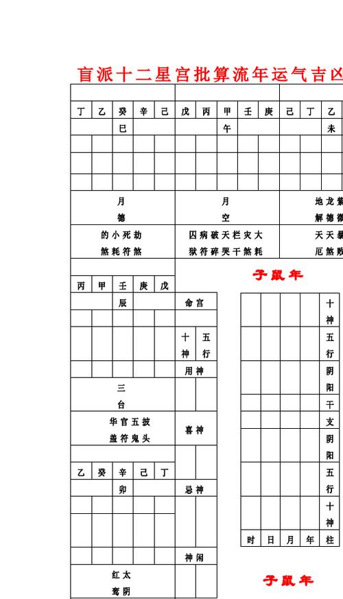盲派命宫12神煞断流年