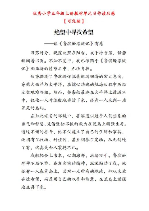 鲁滨逊漂流记梗概500字六年级图标