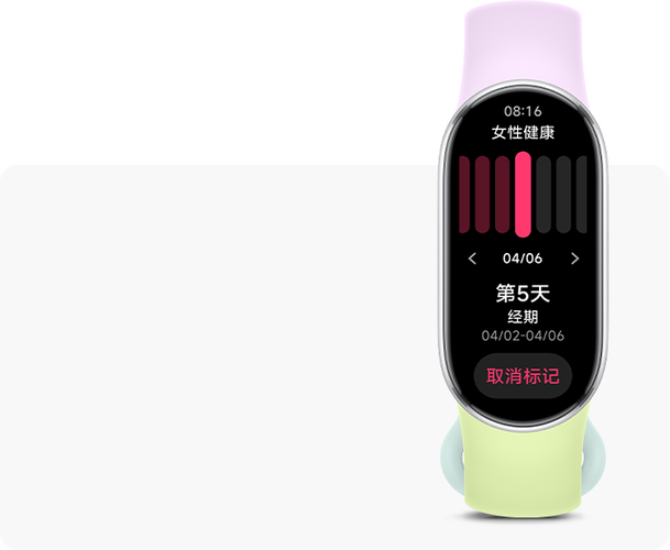 小米手环女性健康如何开启图标