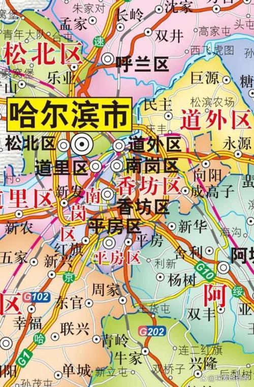 哈尔滨市地图图标