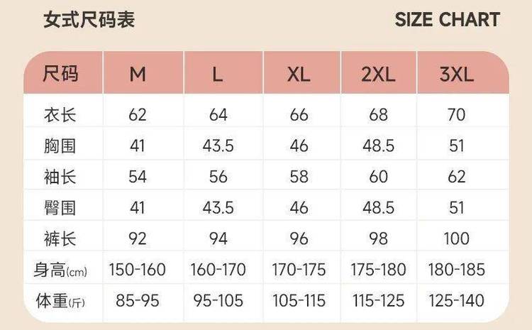 SIZE衣服价格表图标
