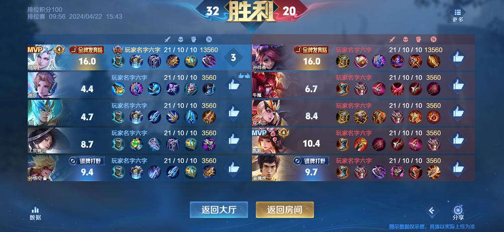 王者荣耀结算页面怎么看资料截图