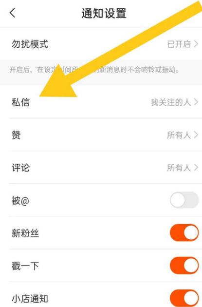 快手陌生人私信限制图标
