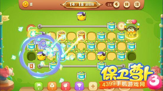 保卫萝卜3公园14关攻略金萝卜图标
