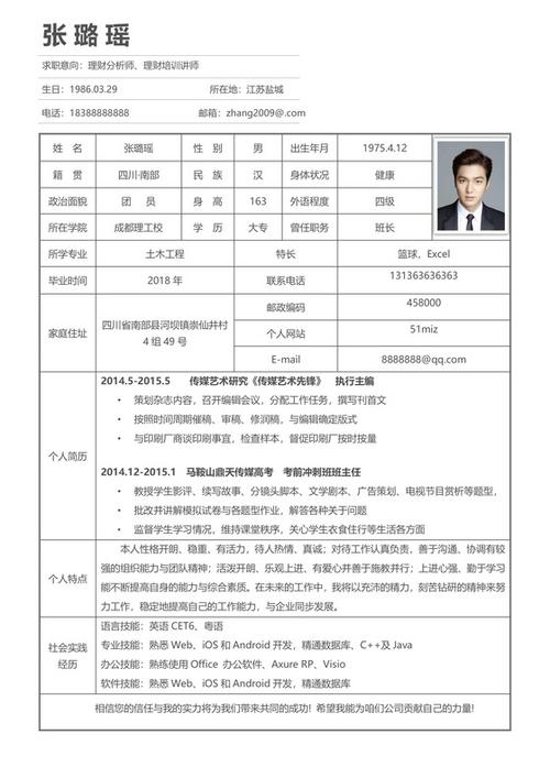 人物简历模板图标