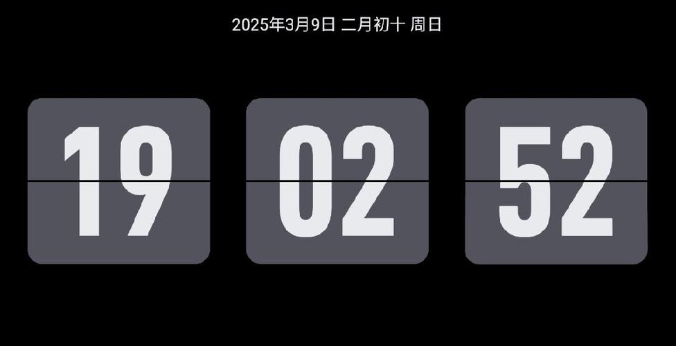 时间显示大屏截图