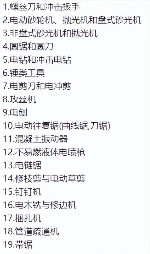 3类电动工具有哪些图标