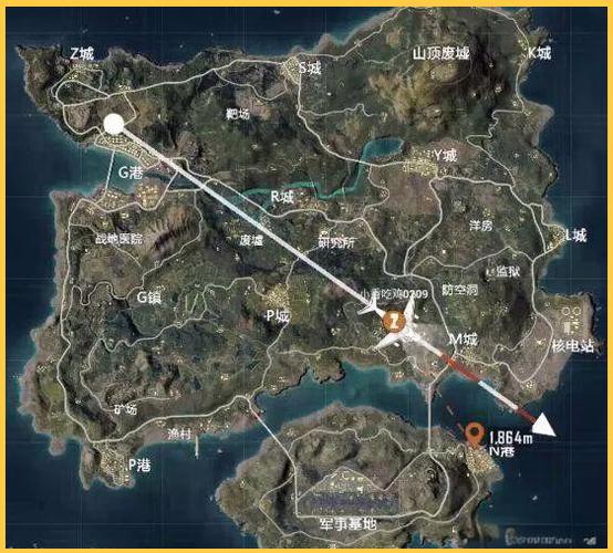 和平精英跳伞地点选择截图
