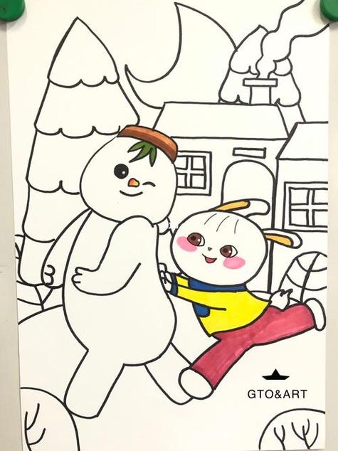 雪孩子图片可打印截图