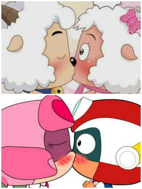 喜羊羊和美羊亲嘴