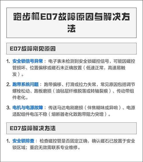 跑步机的E07是什么故障图标