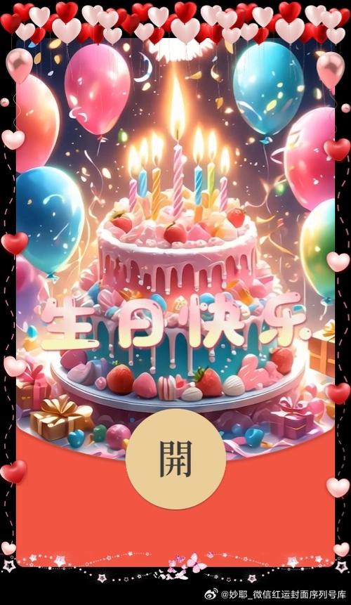 生日快乐的红包封面图片图标