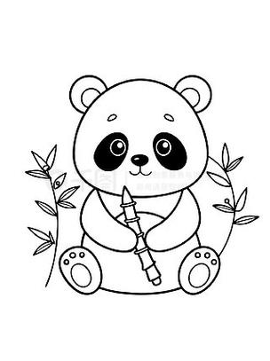 大熊猫简笔画简单又好看图标