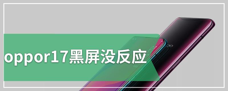 oppor17黑屏没反应图标