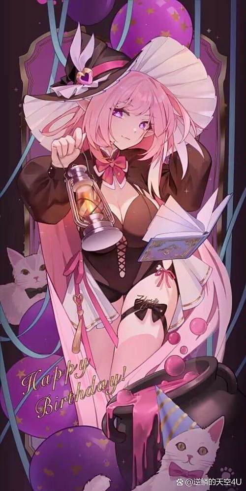 粉发少女图标