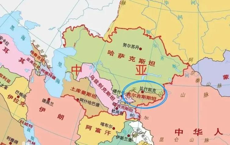 吉尔吉斯斯坦地图位置在中国哪里图标