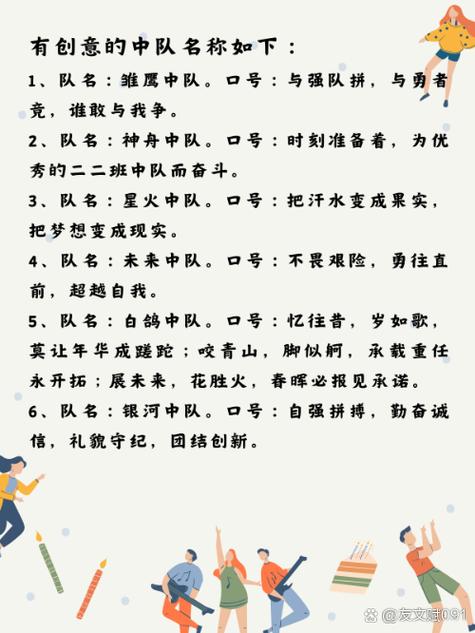 独一无二队名和口号图标