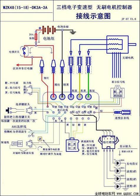 电瓶车接线方法图标