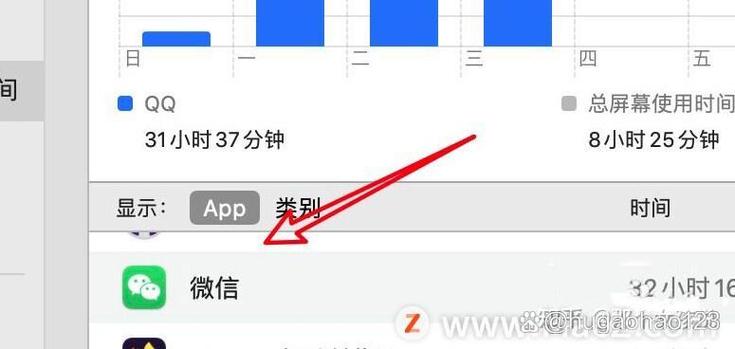查看屏幕使用时间图标