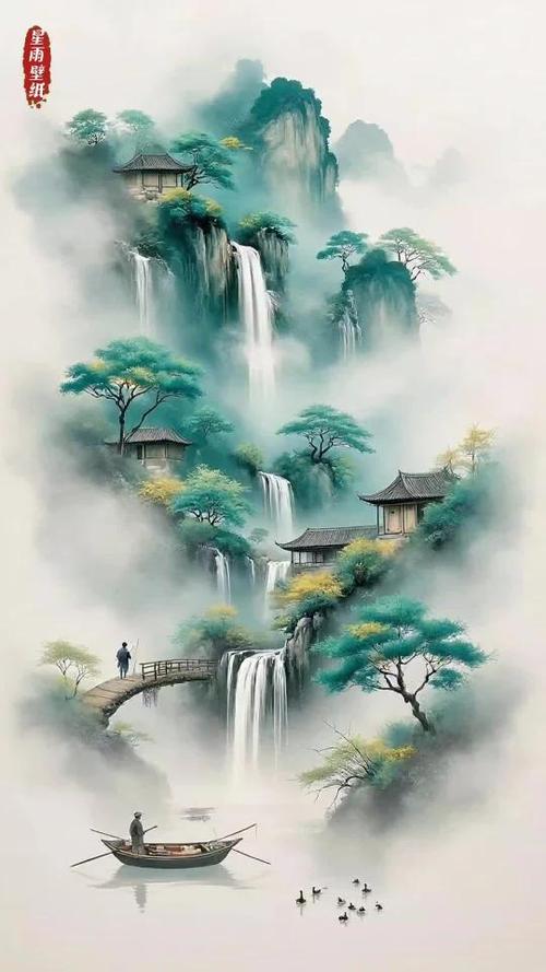 水墨山水画图片大全图标