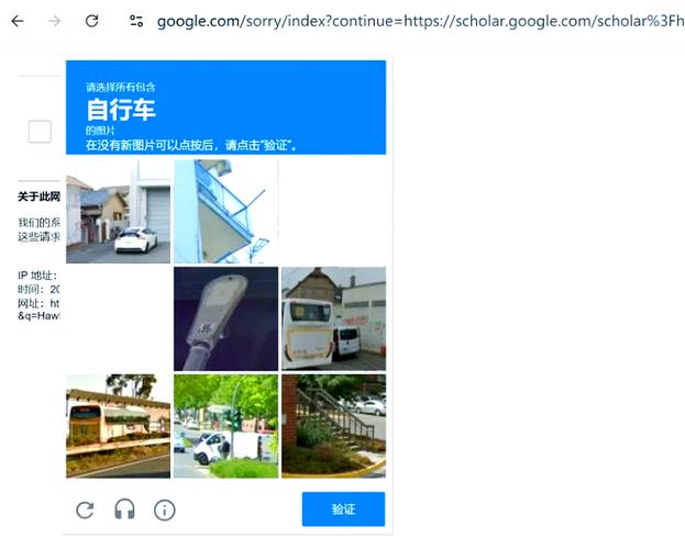 谷歌人机验证截图