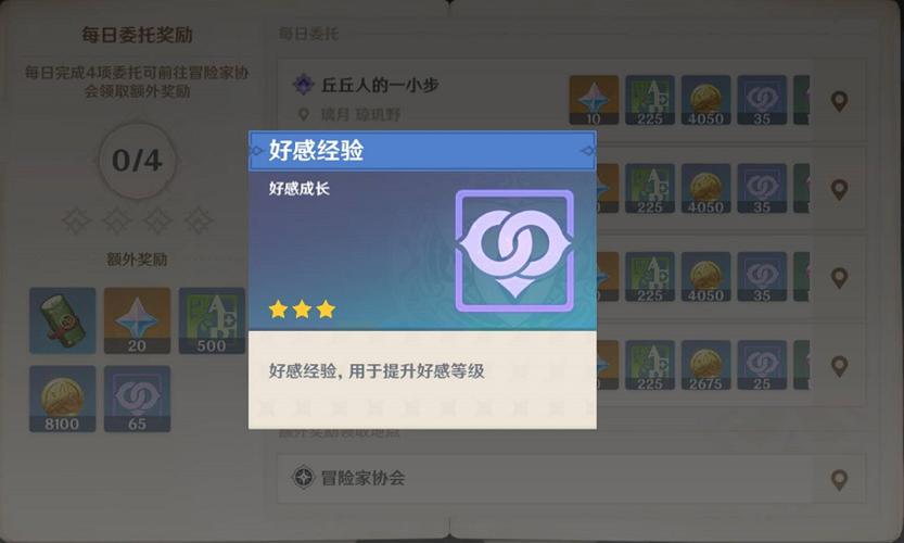 原神角色好感度如何提高图标