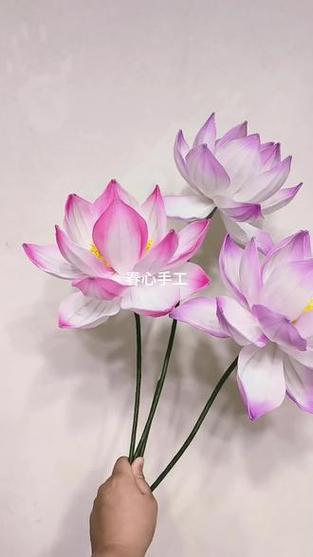 简单丝网花教程荷花图标