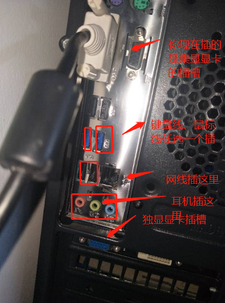 键盘鼠标插在主机哪里图标