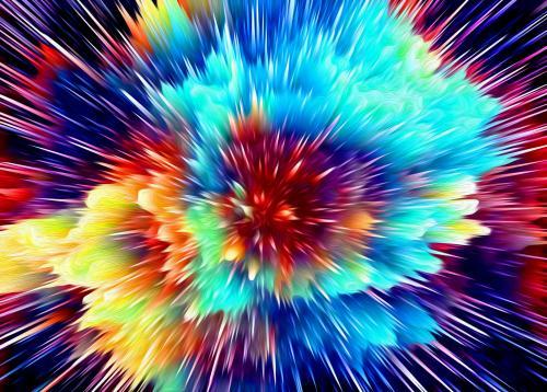 爆炸粒子烟花效果