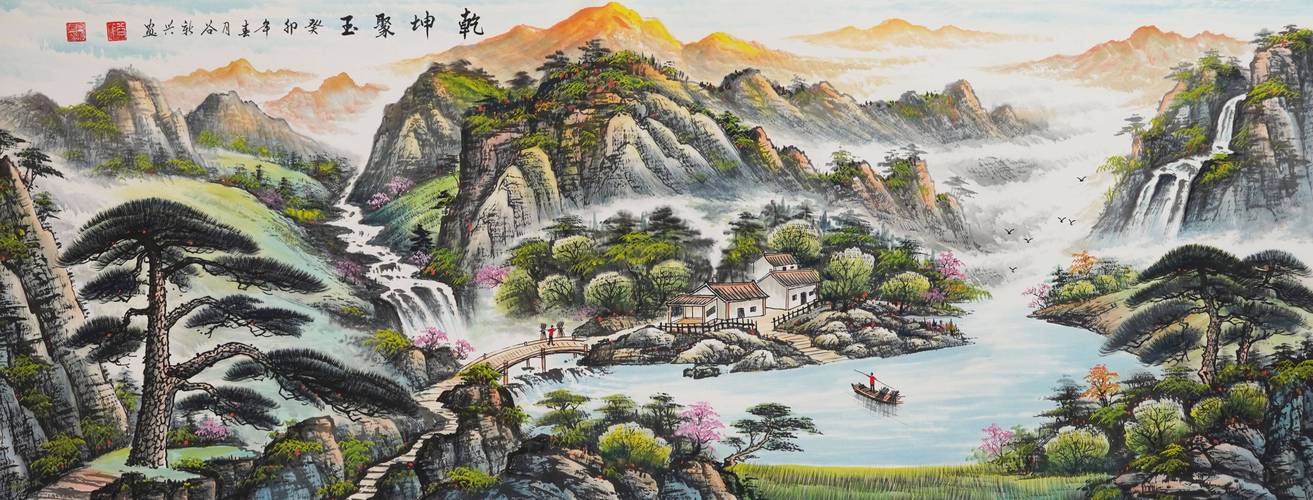 客厅山水画大全截图