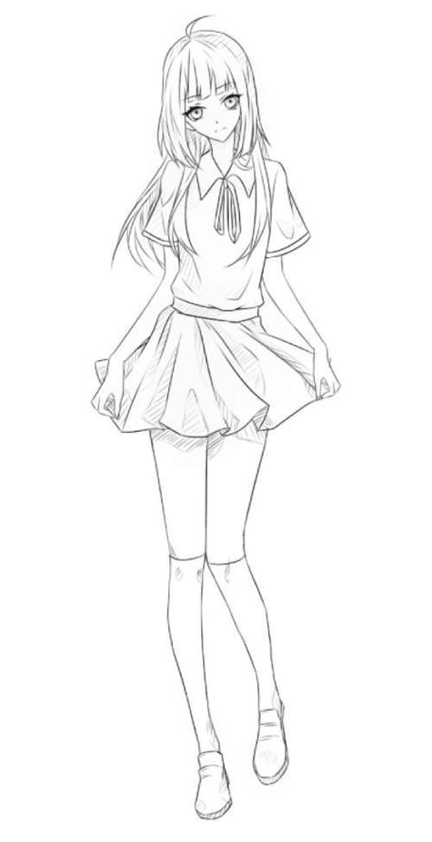 二次元画萌版腿型怎么
