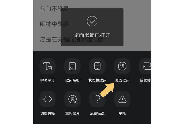 qq音乐歌词怎么设置总在最前