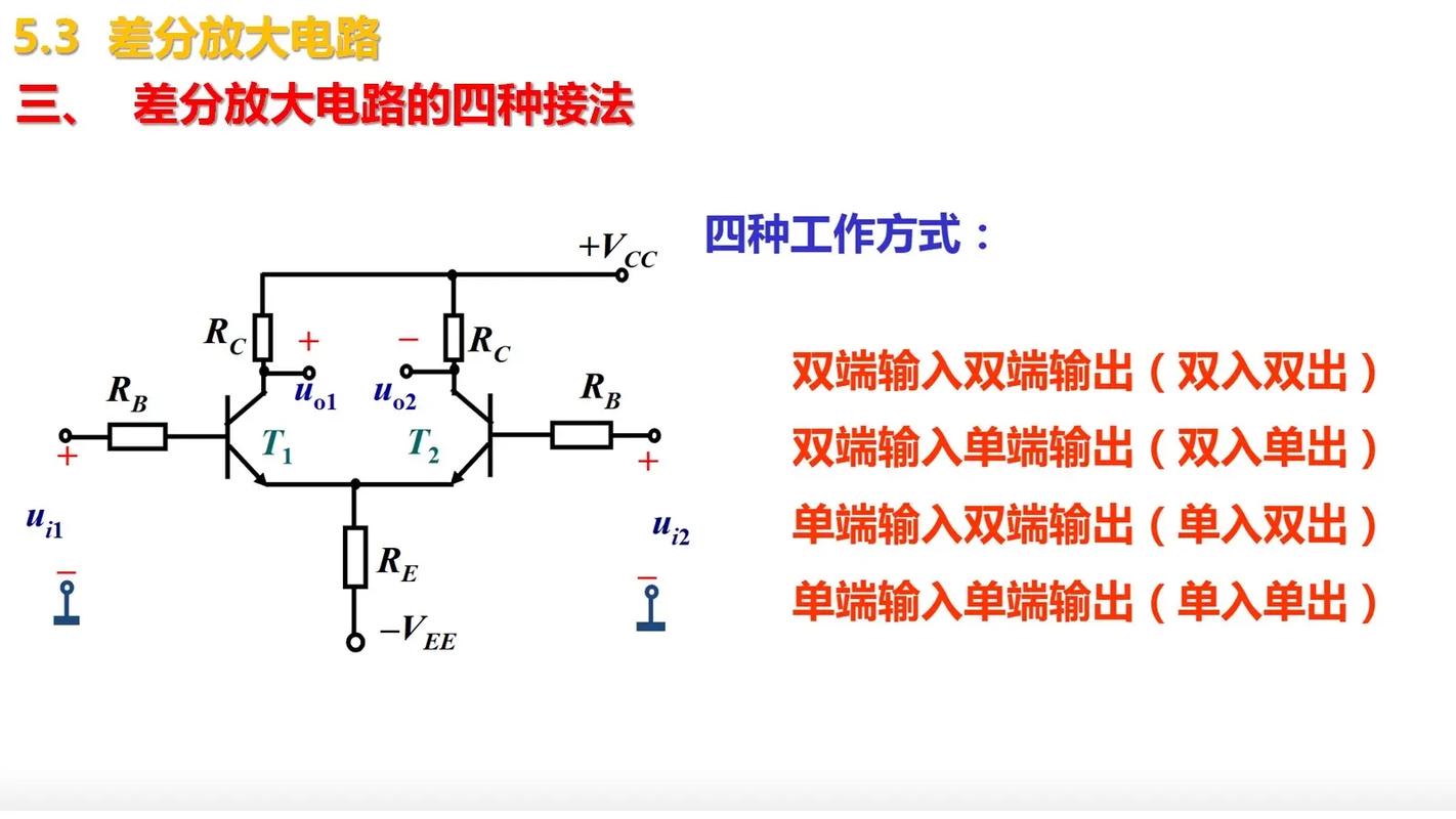 差分放大电路和差模放大电路图标