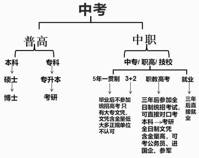 中专和高中的区别截图