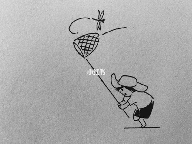 小孩抓蜻蜓的看图写话图标