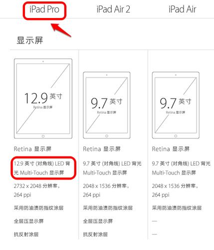 怎么看苹果平板尺寸截图